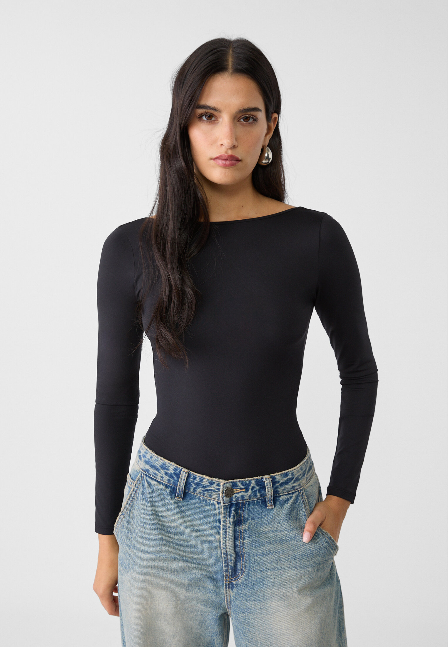 Open Back Bodysuit Womens Fashion Stradivarius United States