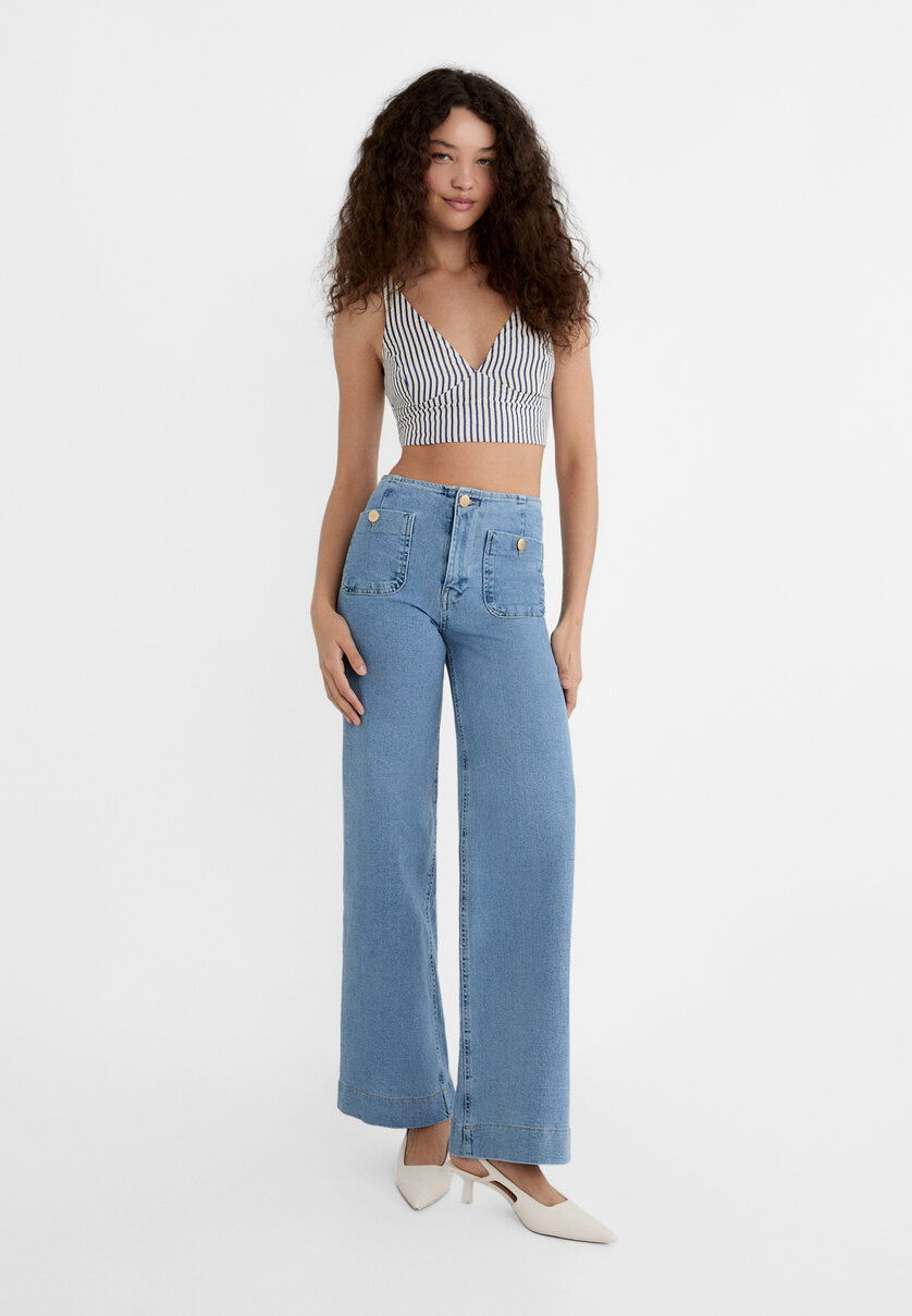 Vaqueros straight de mujer | Stradivarius España