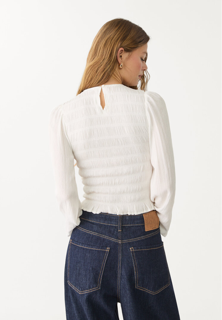Blusa Top en Blanco | Stradivarius España