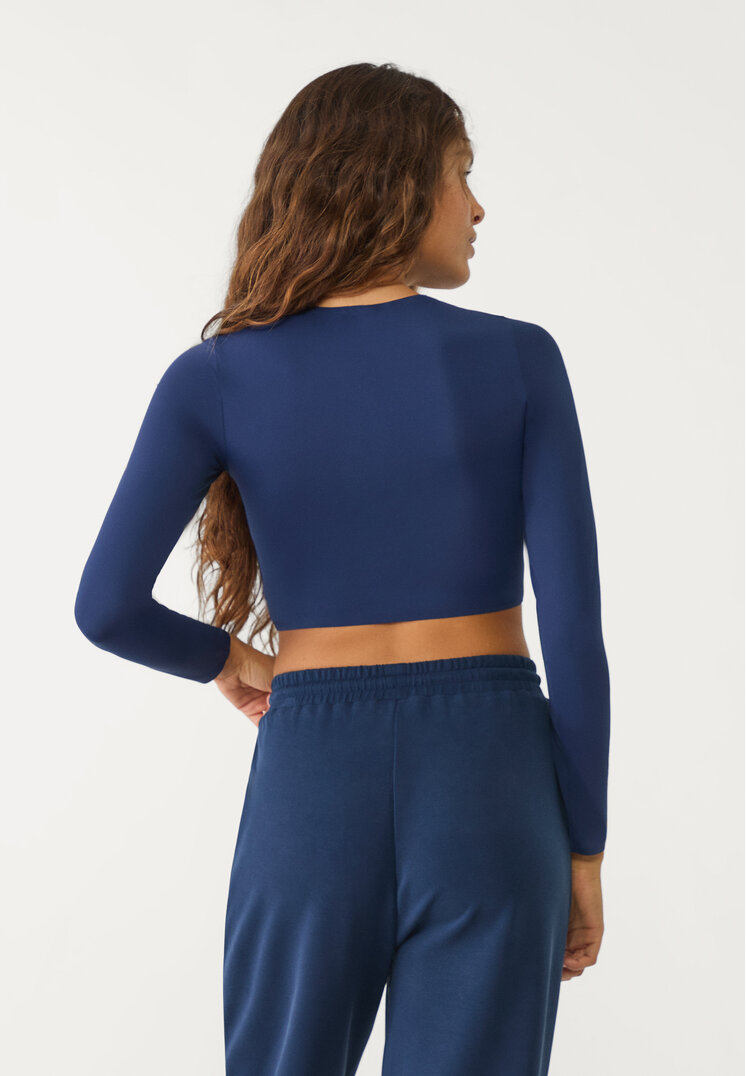 Camiseta Crop Top de Manga Larga | Stradivarius España