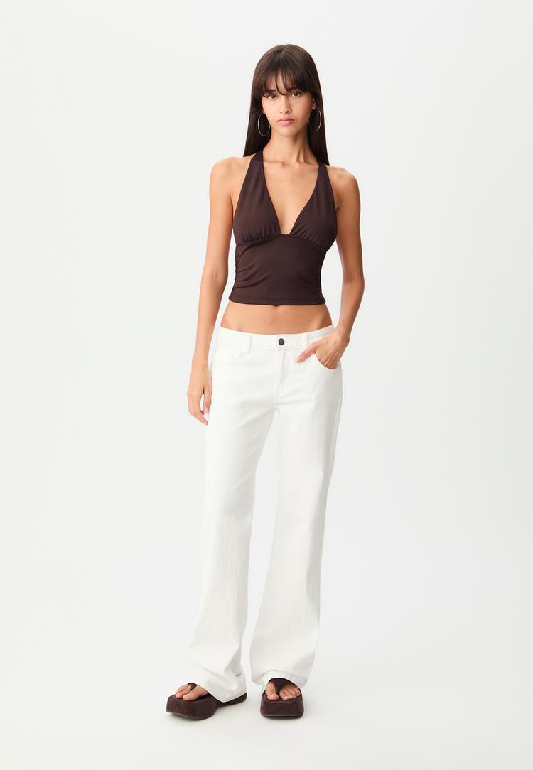 Gathered halter top - Women's fashion | Stradivarius United Kingdom