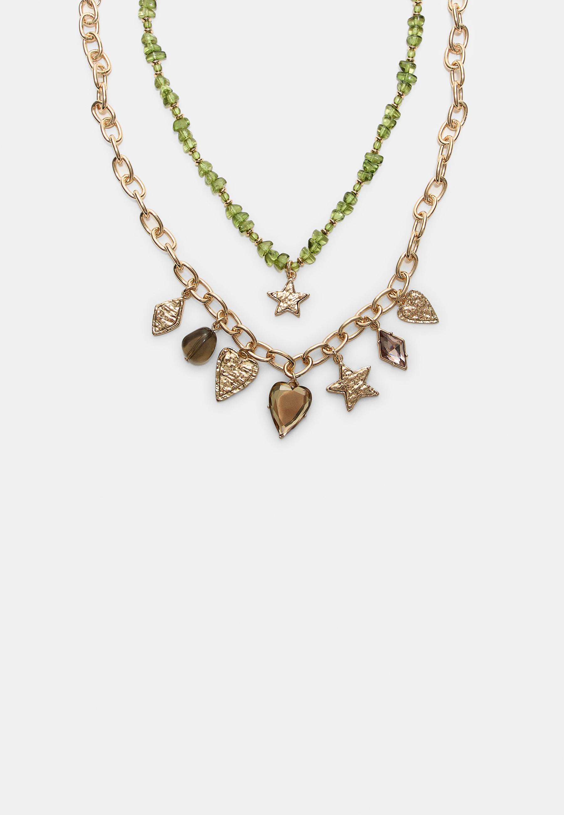 Set of 2 multi-charm necklaces - Women's fashion | Stradivarius United ...