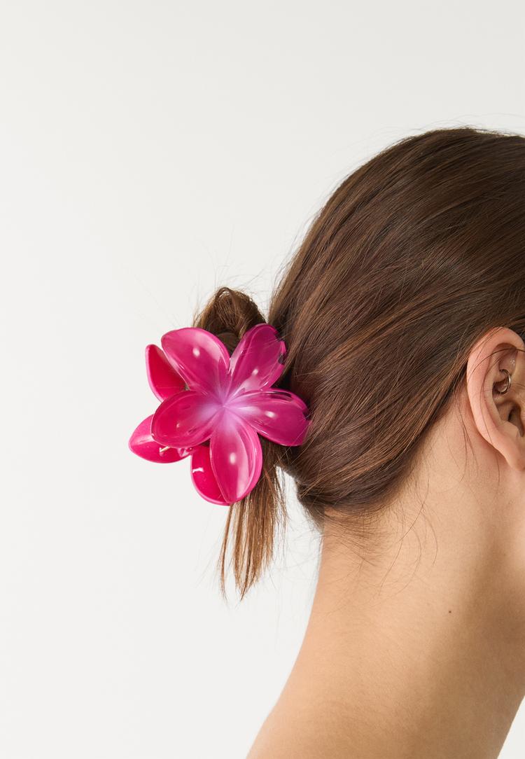 Set 3 pinzas de pelo flor | Stradivarius España