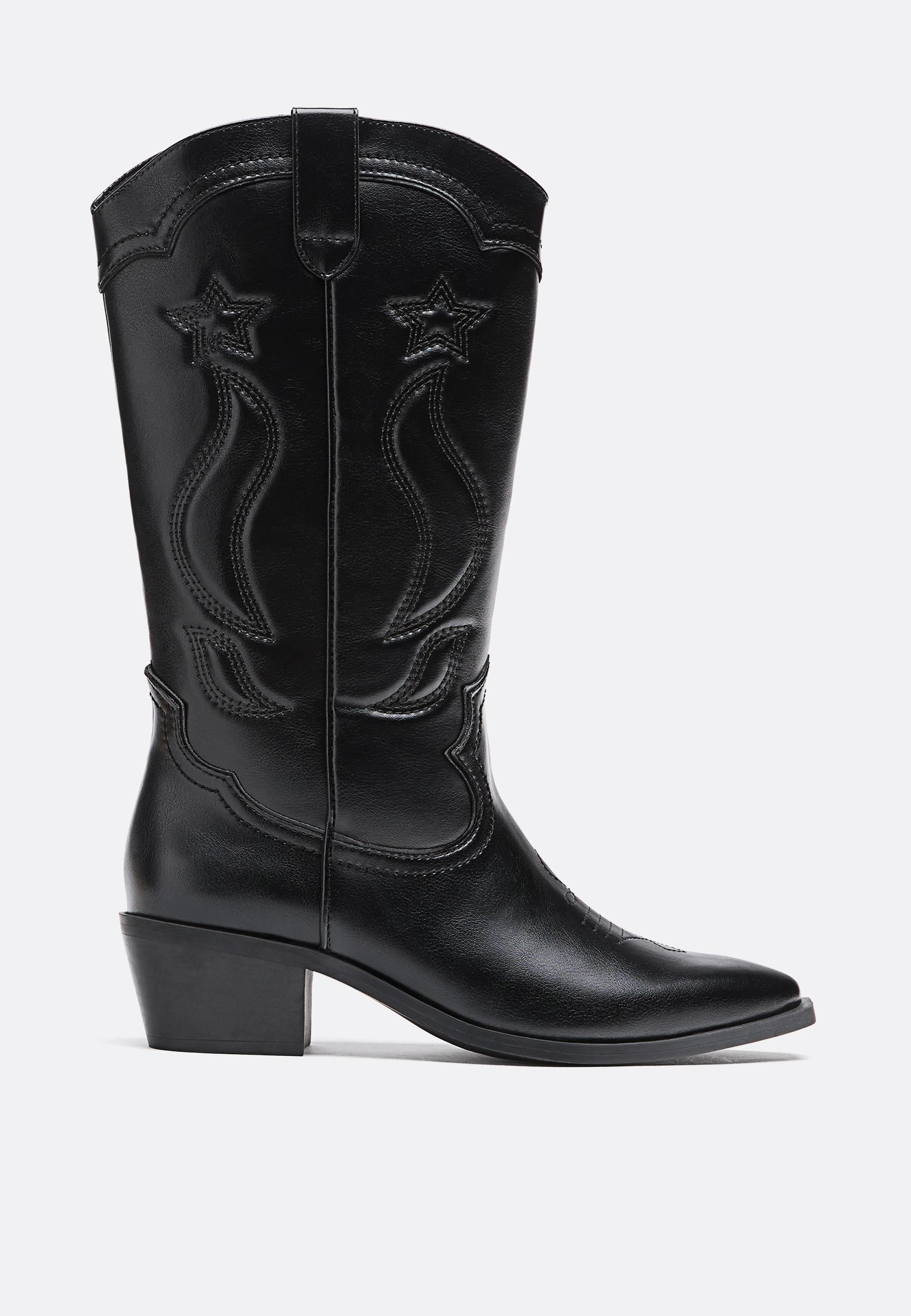 Heeled cowboy boots - Women's fashion | Stradivarius United States