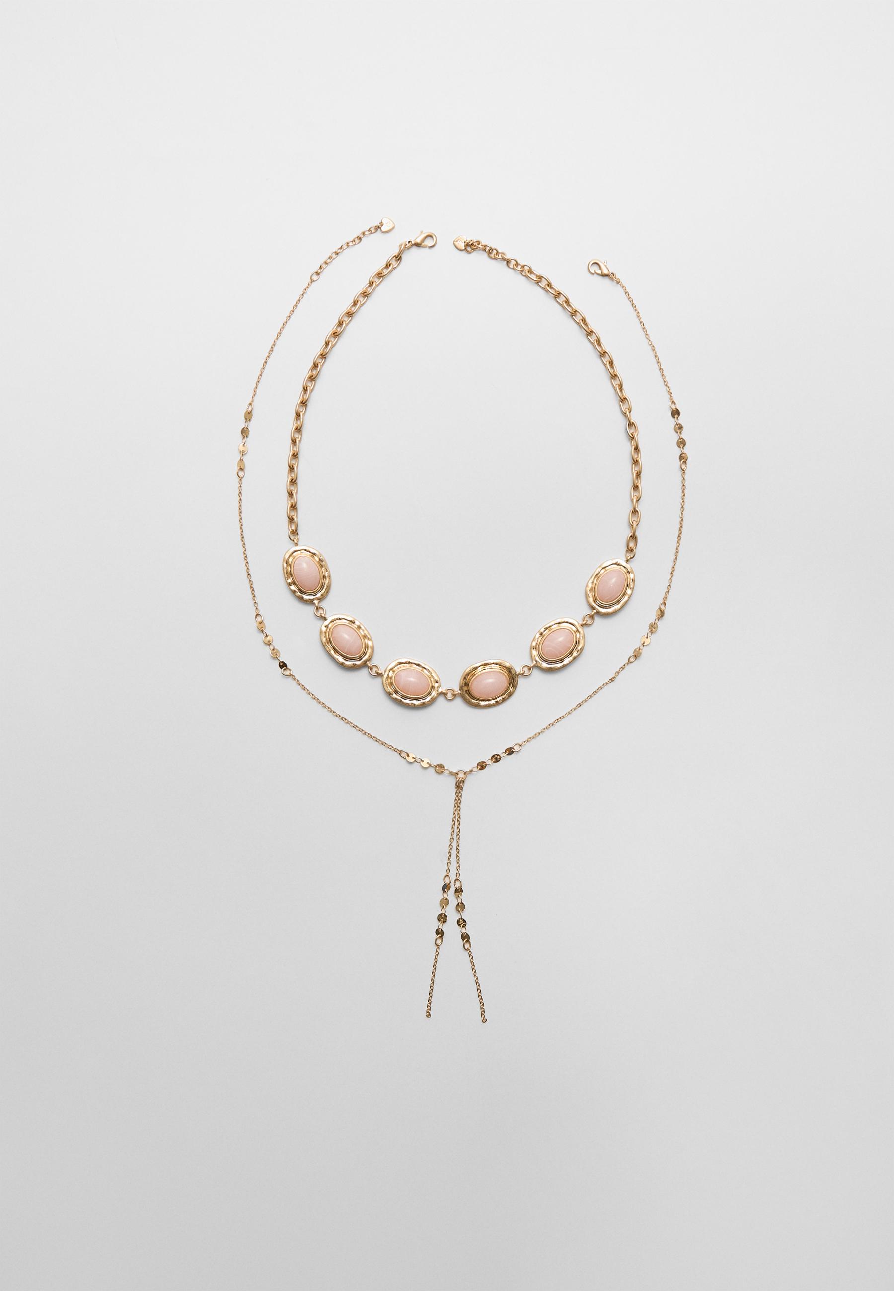 Set 2 collares lariat y resina | Stradivarius Ecuador