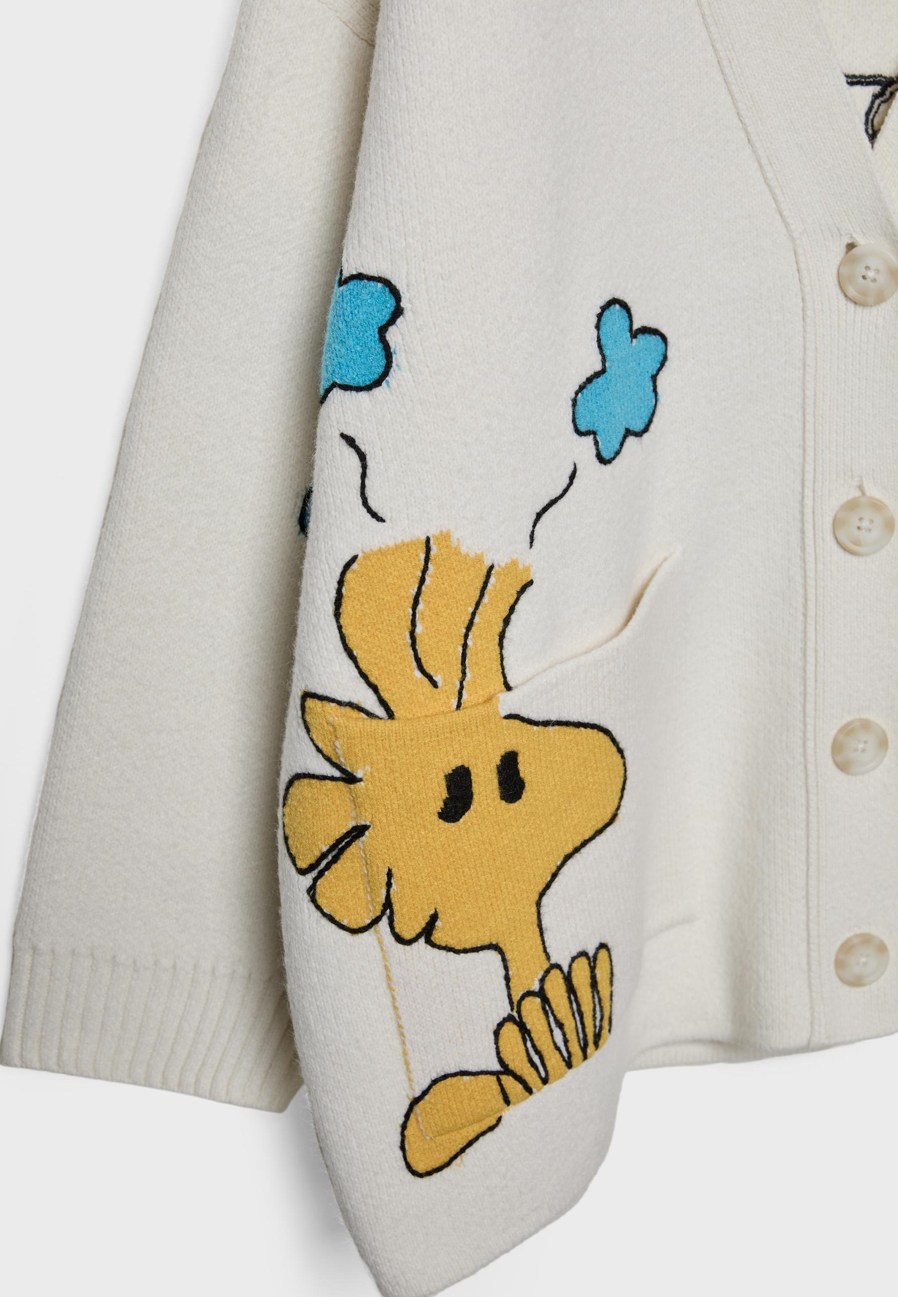 Oversize Snoopy knit cardigan - Women's fashion Oversize Snoopy knit cardigan - Women's fashion