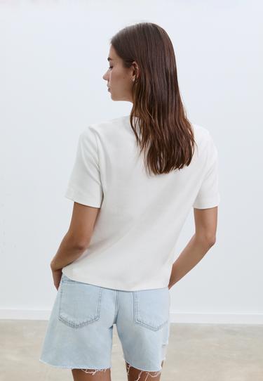 Basic kalın regular fit t-shirt - Kadın Moda | Stradivarius Türkiye