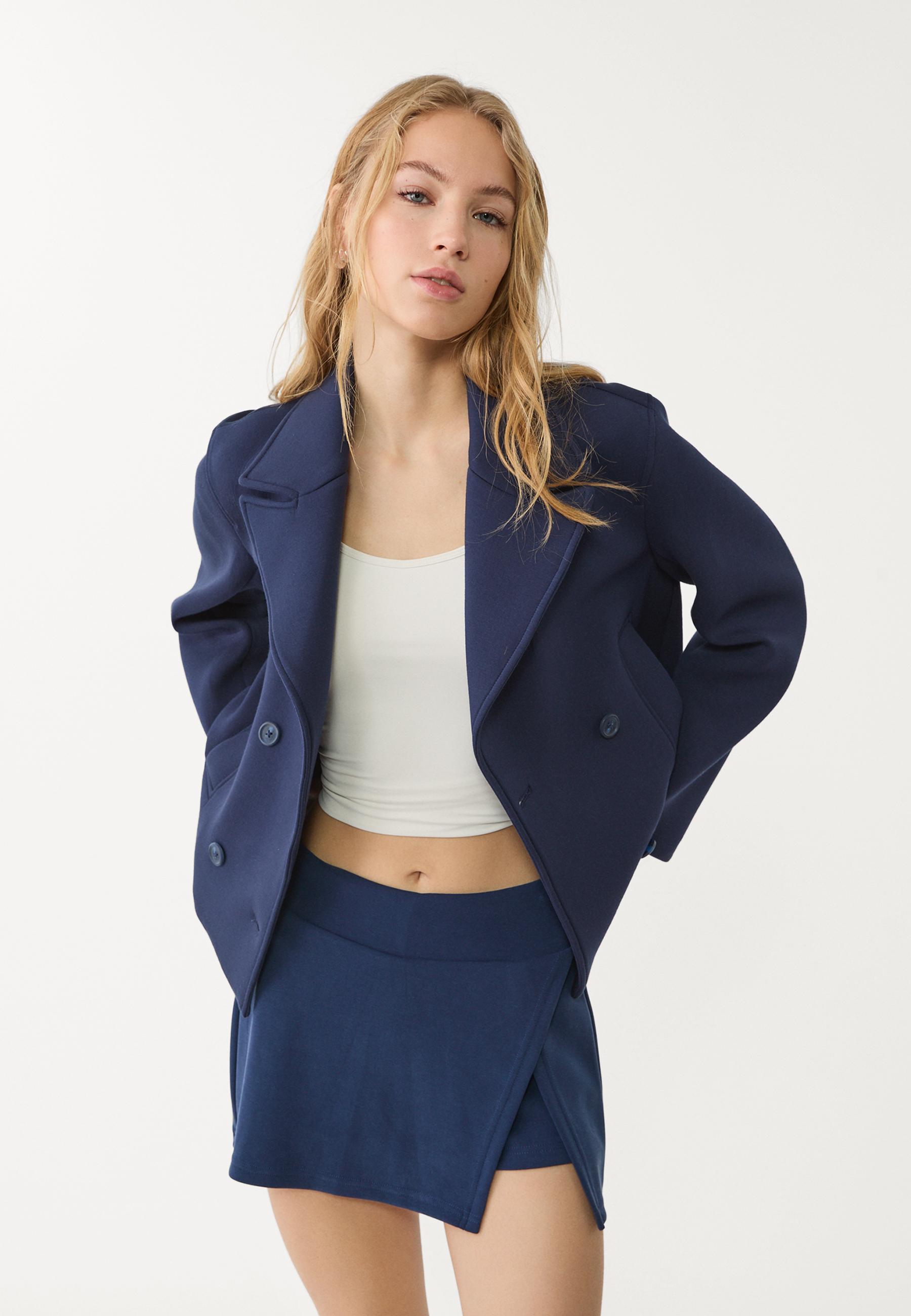 Navy Blue Jackets | Stradivarius United States Navy Blue Jackets | Stradivarius United States