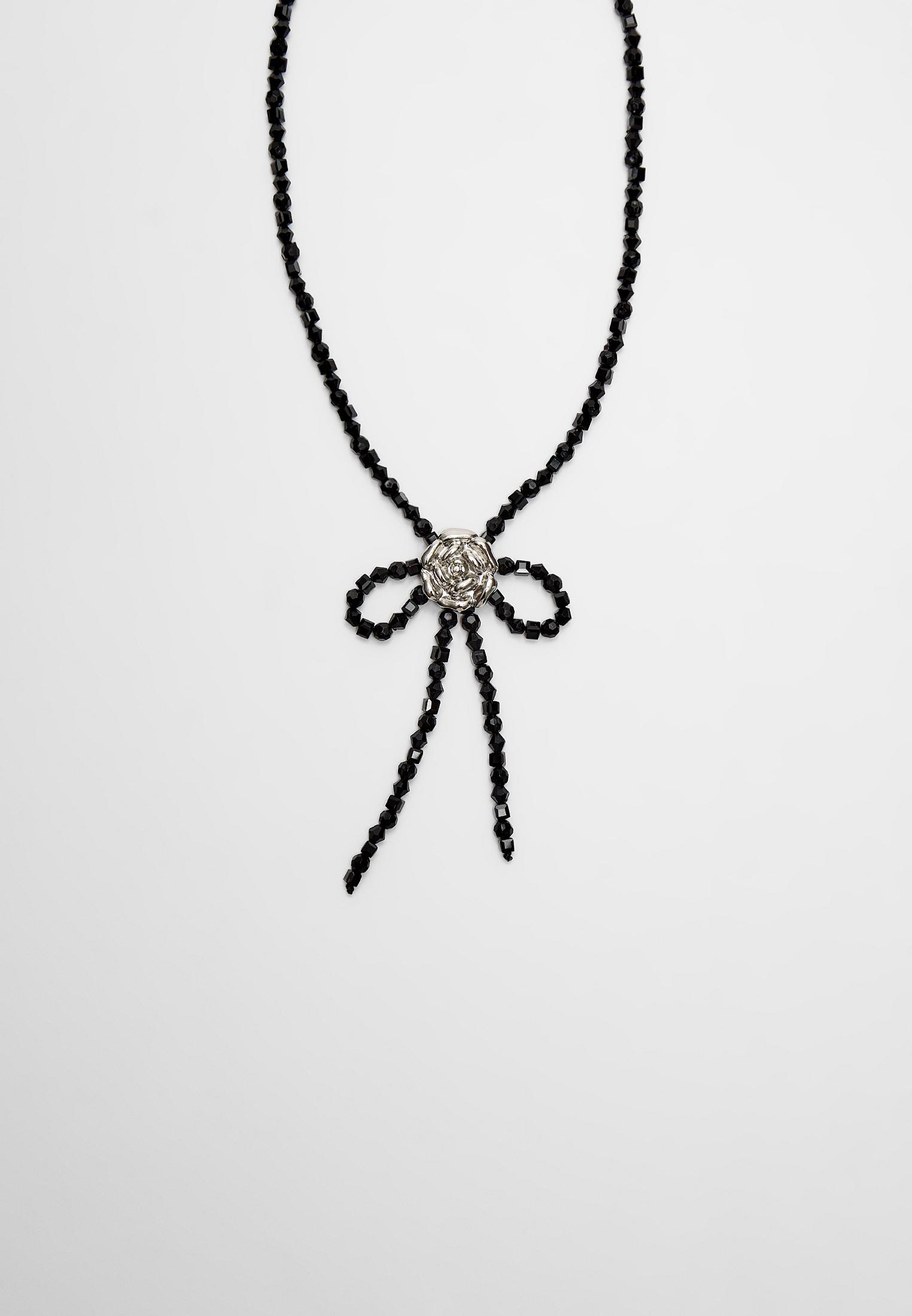 Rose Bow Necklace Women s Fashion Stradivarius United States Rose Bow Necklace Women s Fashion Stradivarius United States